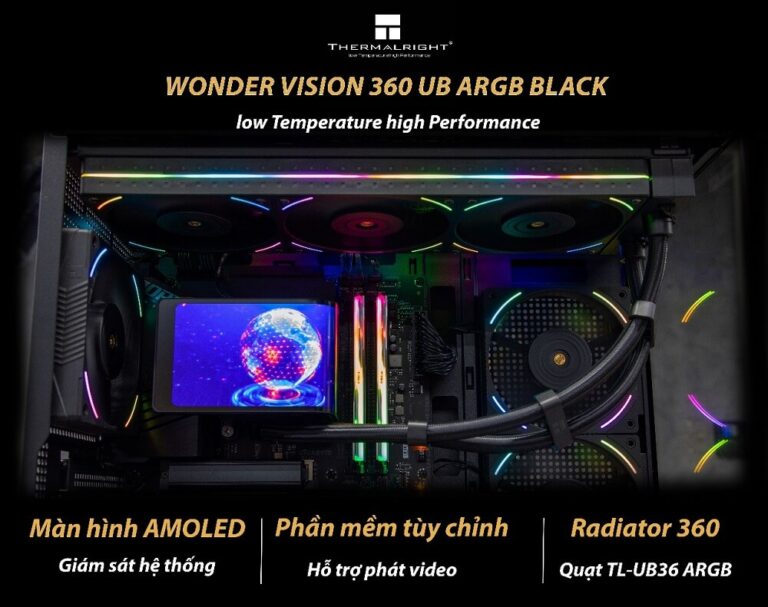 Review Thermalright Wonder Vision 360 UB ARGB Black - Tản AIO có màn ...